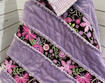 Purple Rag Quilt - Etsy
