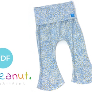 Yoga Bell Bottom Pant Sewing Pattern • PDF Sewing Pattern • Baby, Kid ...