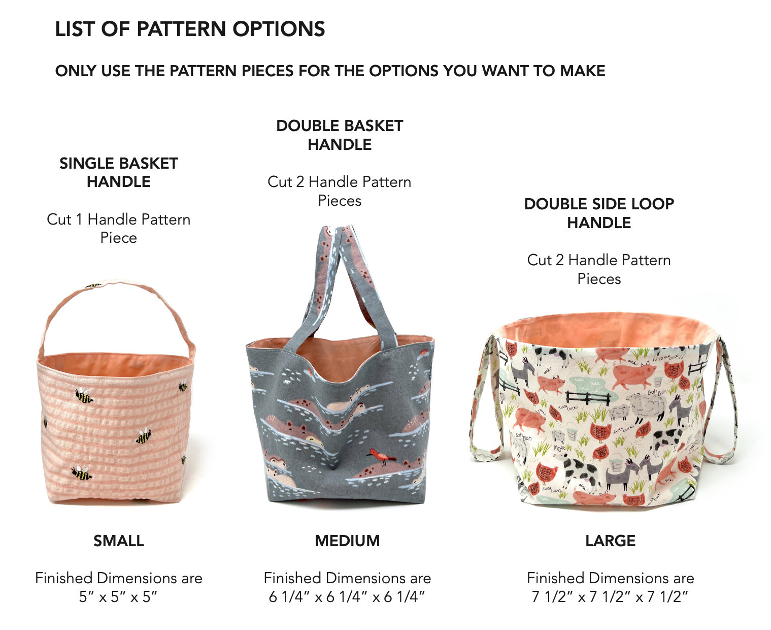 Fabric Tote Bag Sewing Pattern • PDF Sewing Pattern • Baby, Kid ...