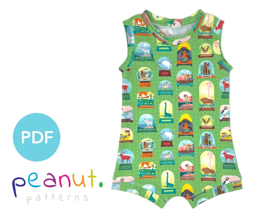 Tank Top Shorts Romper Sewing Pattern • PDF Sewing Pattern • Baby, Kid ...