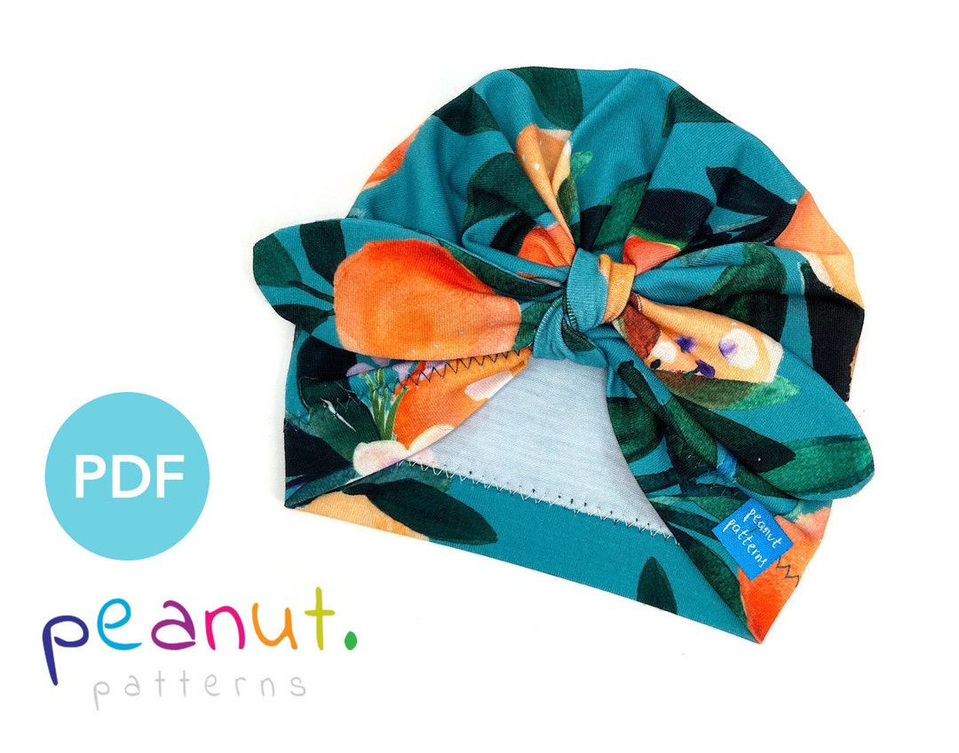 Bow Turban Hat Sewing Pattern • PDF Sewing Pattern • Baby, Kid, Toddler ...