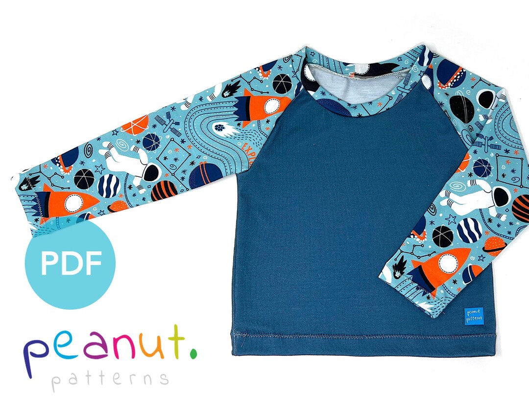 Long Sleeve Raglan Shirt Sewing Pattern • PDF Sewing Pattern • Baby ...