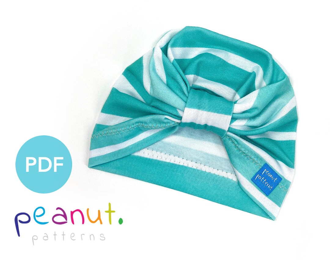 Knot Turban Hat Sewing Pattern • PDF Sewing Pattern • Baby, Kid ...