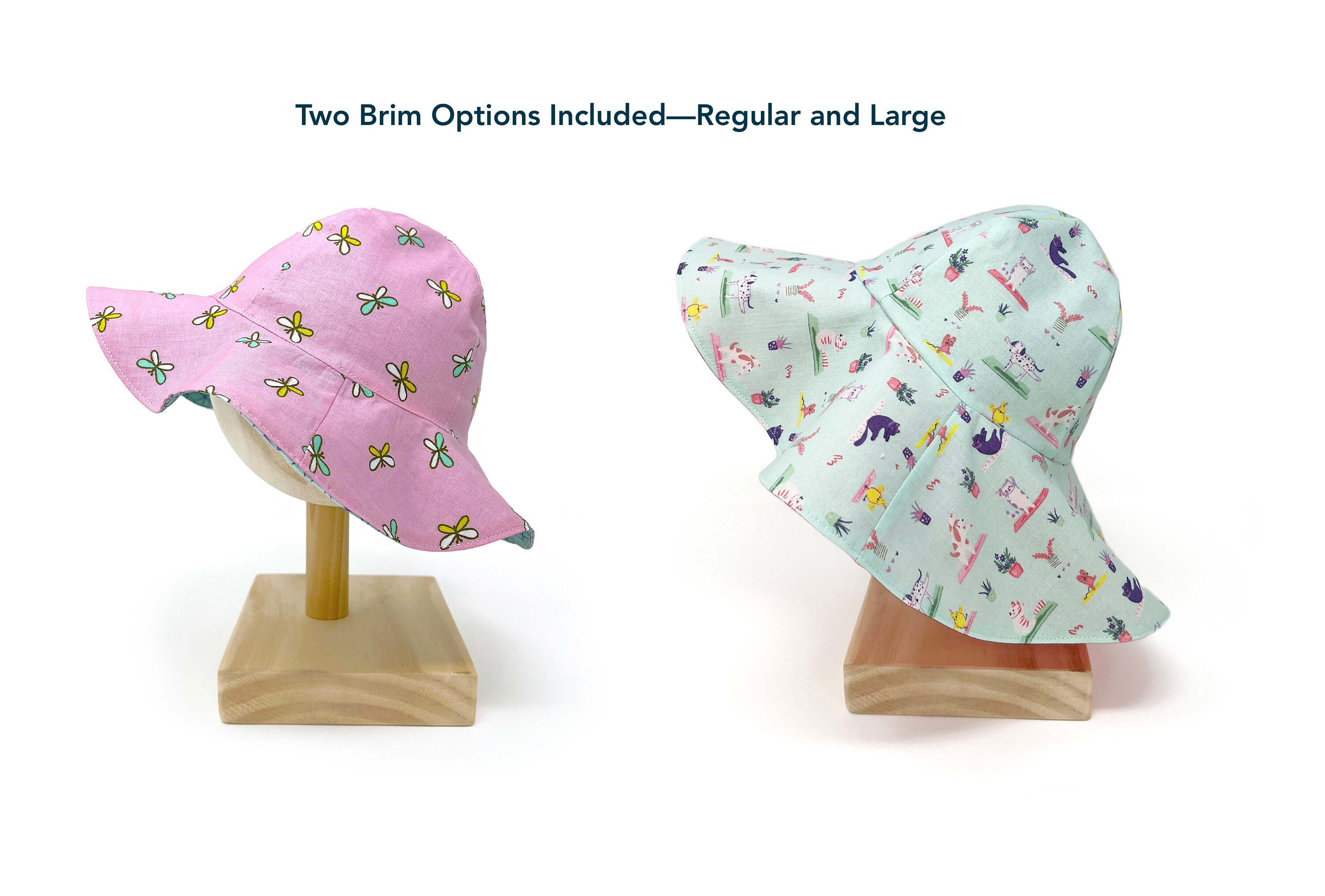 Reversible Sun Hat Sewing Pattern • PDF Sewing Pattern • Baby, Kid ...