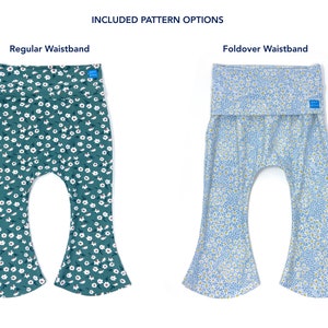 Yoga Bell Bottom Pant Sewing Pattern • PDF Sewing Pattern • Baby, Kid ...