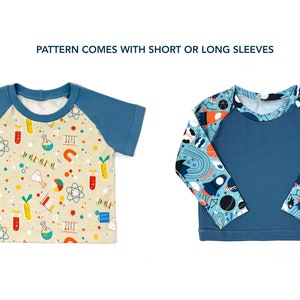 Long Sleeve Raglan Shirt Sewing Pattern • PDF Sewing Pattern • Baby ...