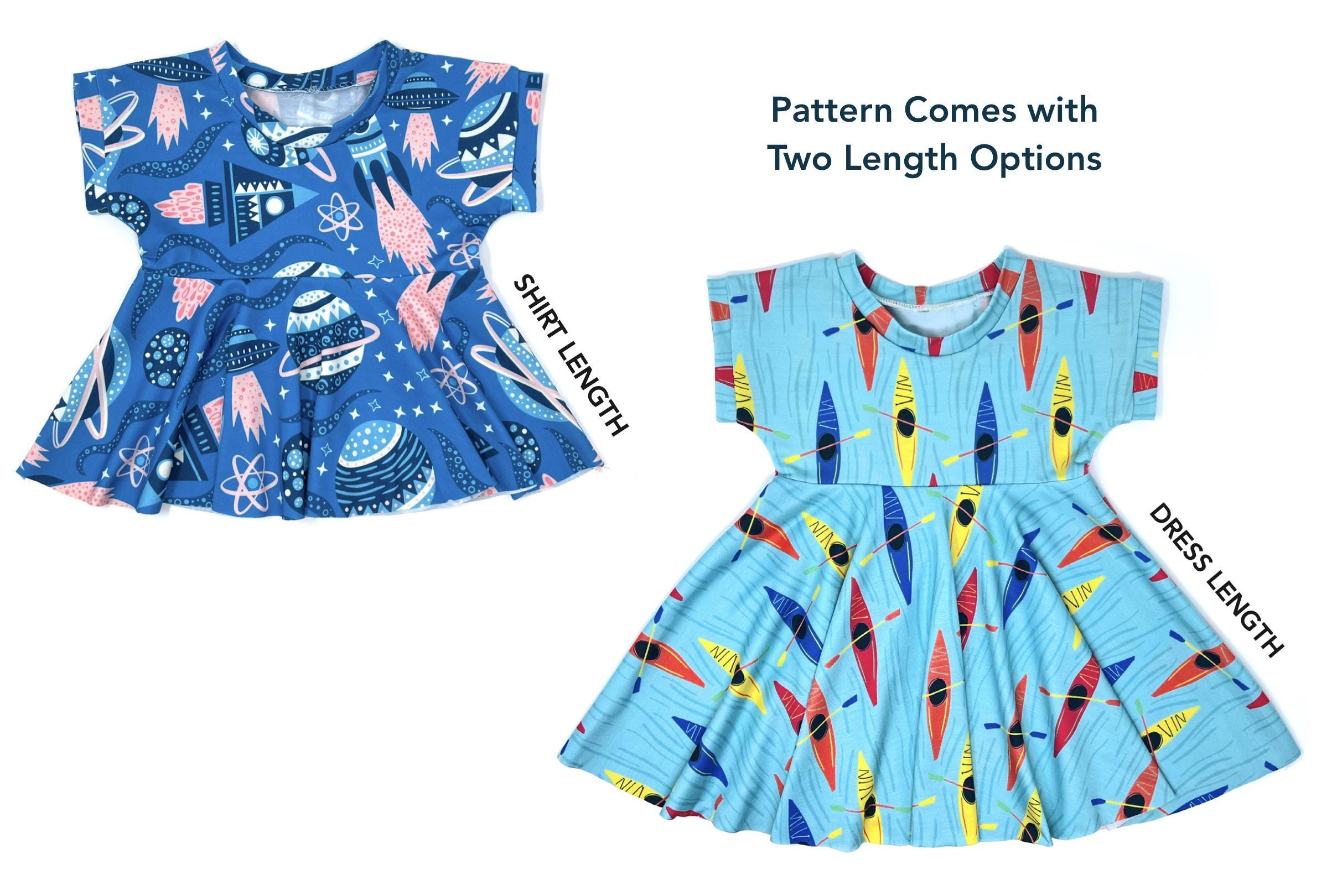 Simple Short Sleeve Peplum Dress Sewing Pattern • PDF Sewing Pattern ...