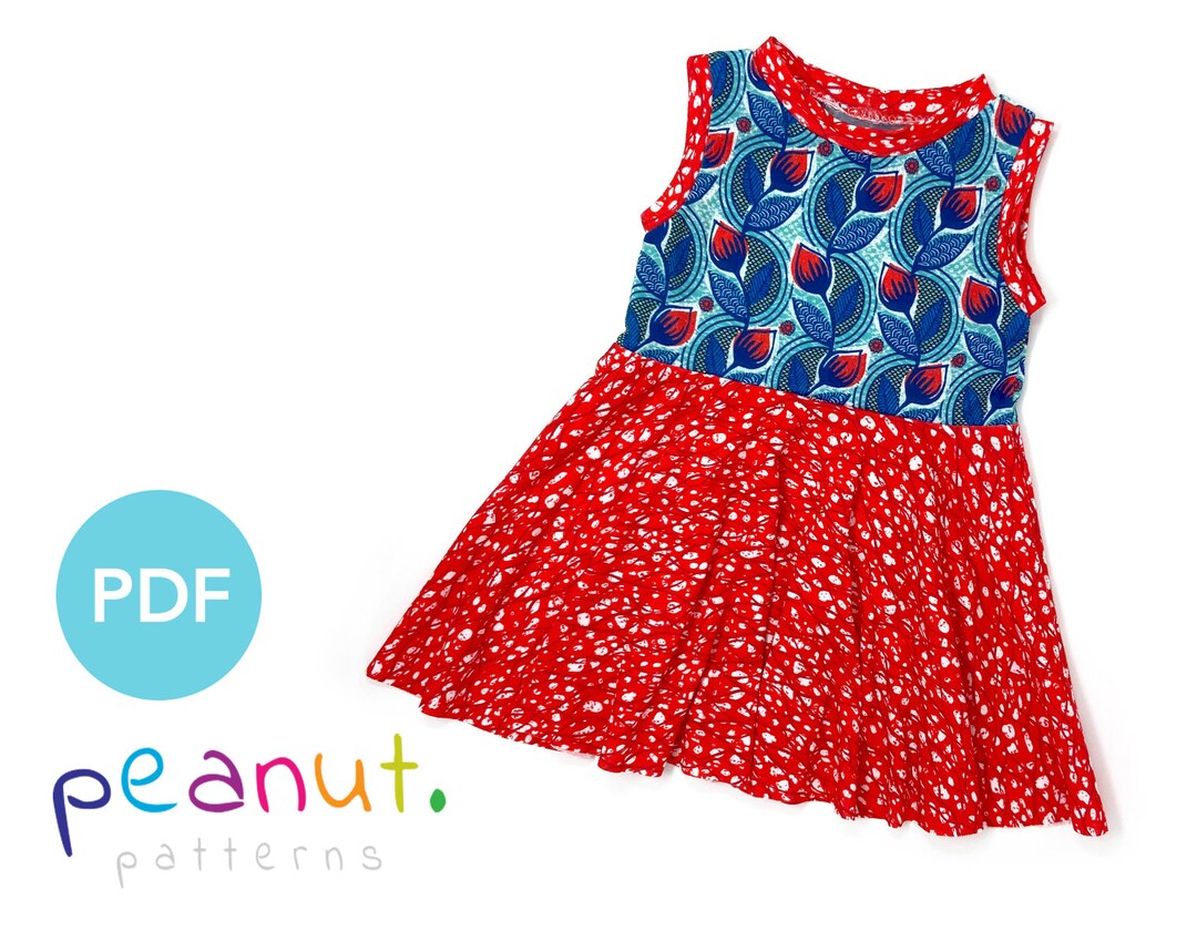 Tank Peplum Dress Sewing Pattern • PDF Sewing Pattern • Baby, Kid ...