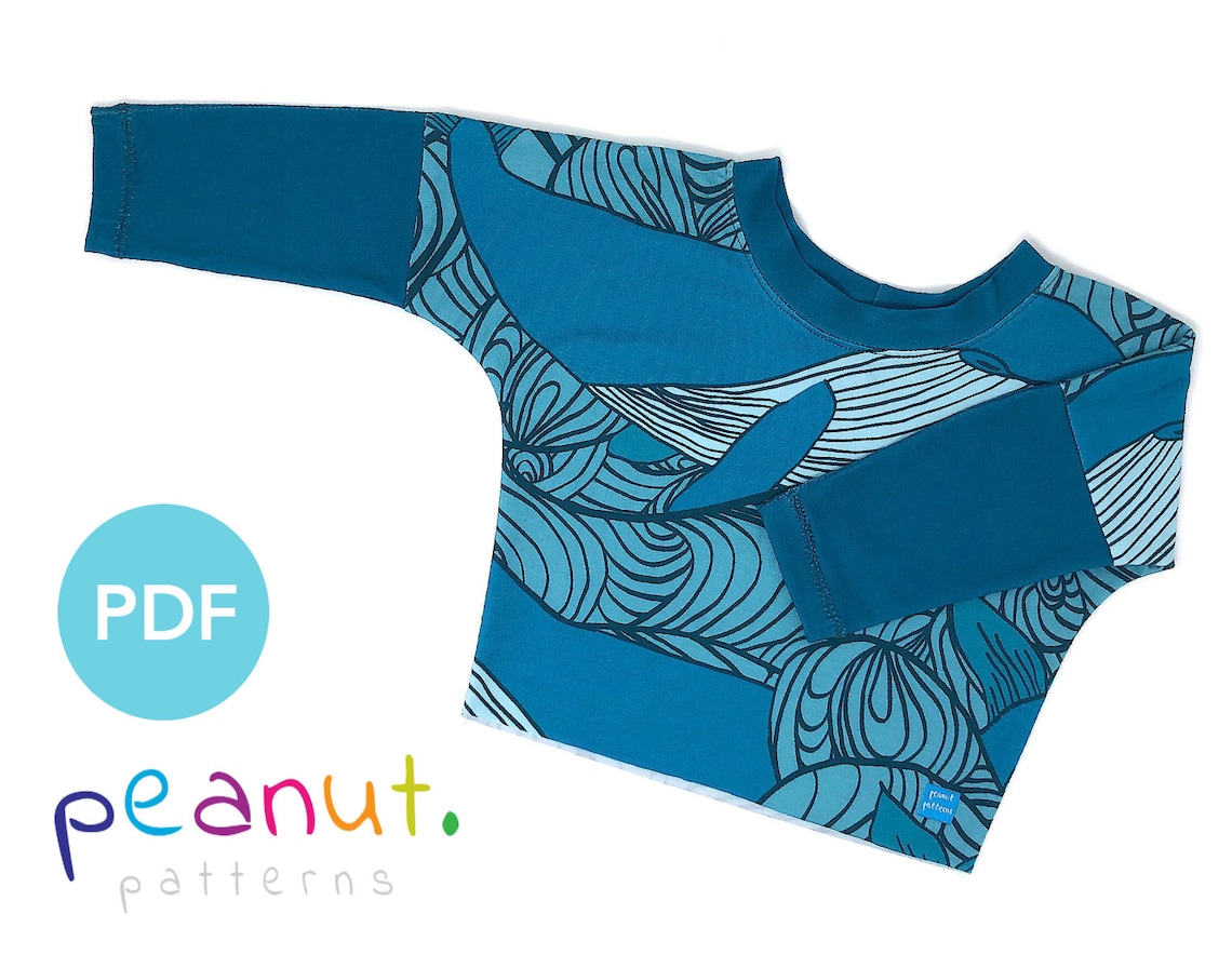 Simple Long Sleeve Shirt Sewing Pattern PDF Sewing Pattern | Etsy