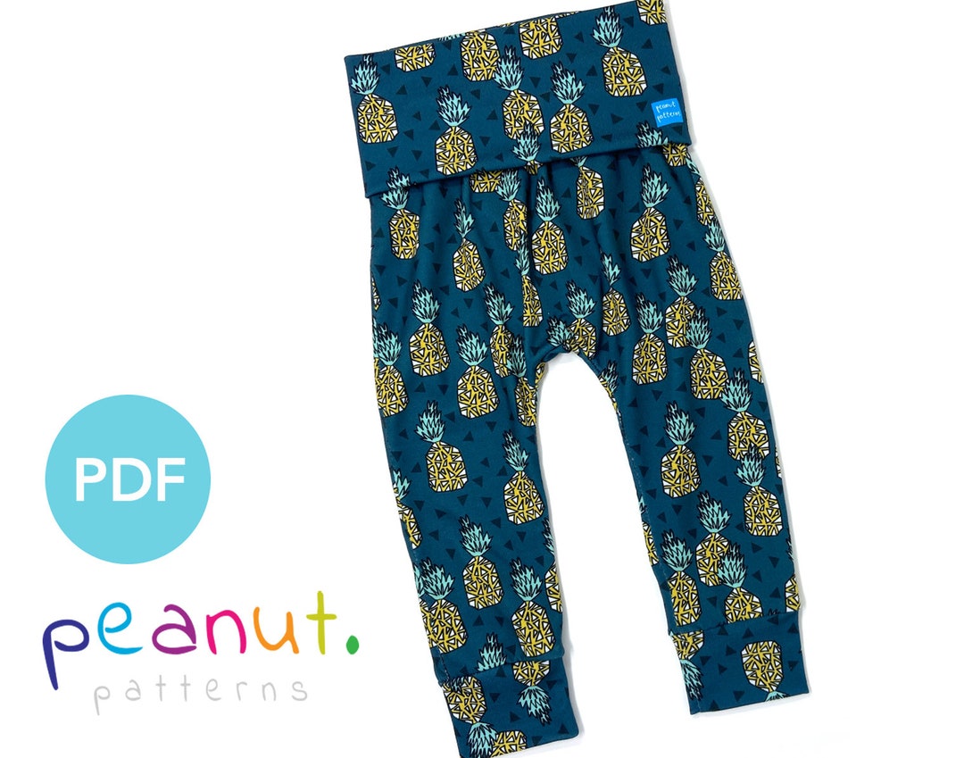 Baggy Pant Cuffed Sewing Pattern • PDF Sewing Pattern • Baby, Kid ...
