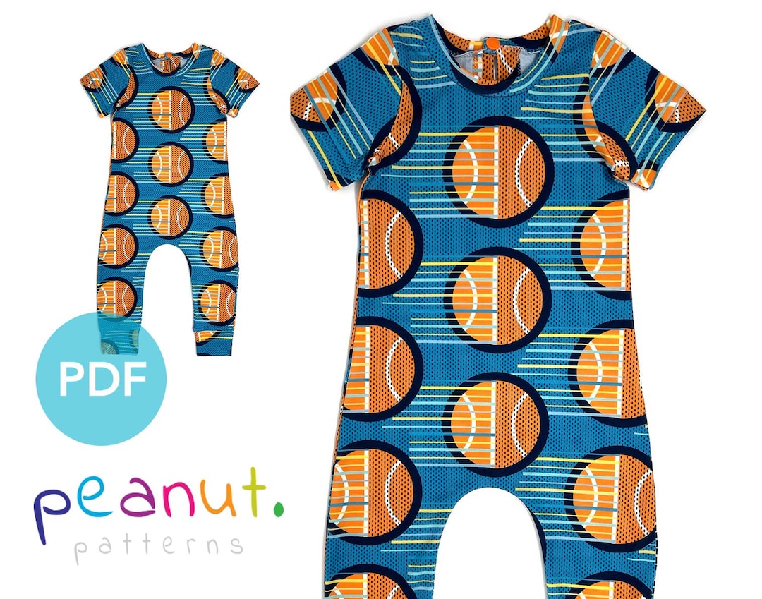 Short Sleeved Knit Pant Romper Sewing Pattern • PDF Sewing Pattern ...