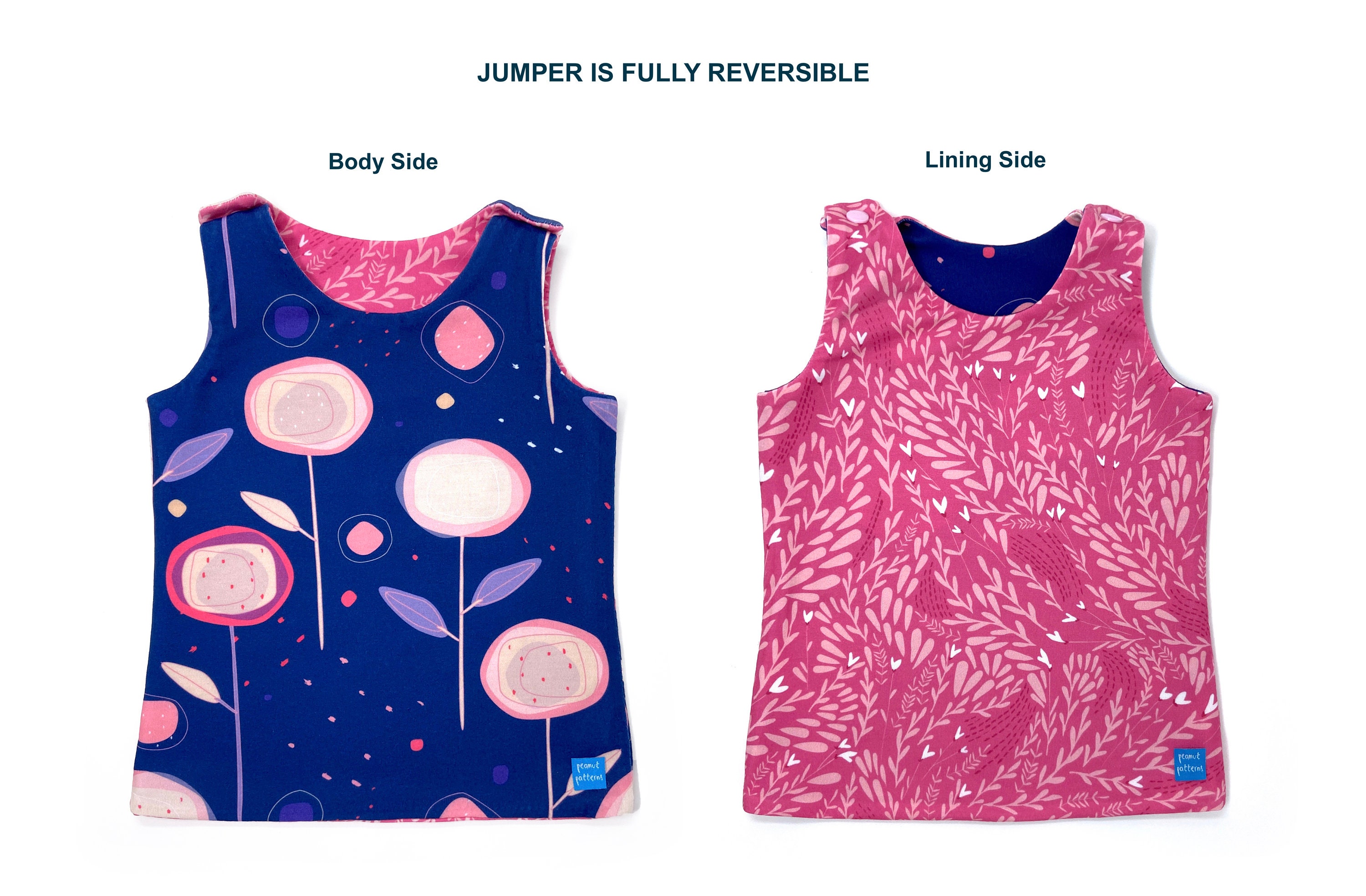 Reversible Jumper Dress Sewing Pattern • PDF Sewing Pattern • Baby, Kid ...