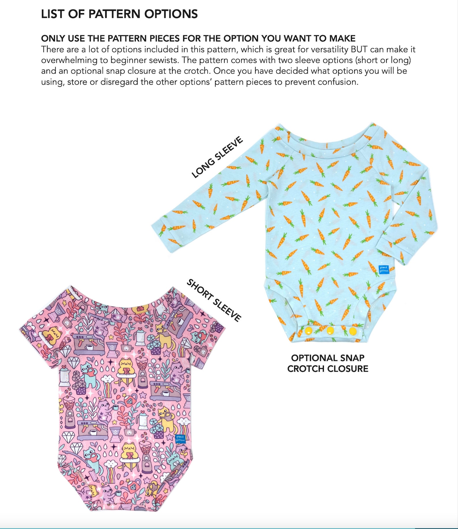 Long Sleeve Raglan Bodysuit Sewing Pattern • PDF Sewing Pattern • Baby ...