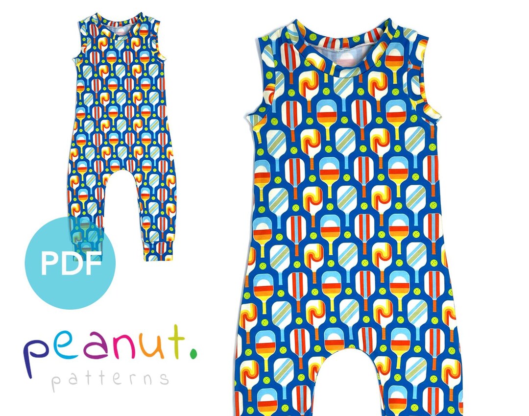 Tank Top Knit Pant Romper Sewing Pattern • PDF Sewing Pattern • Baby ...