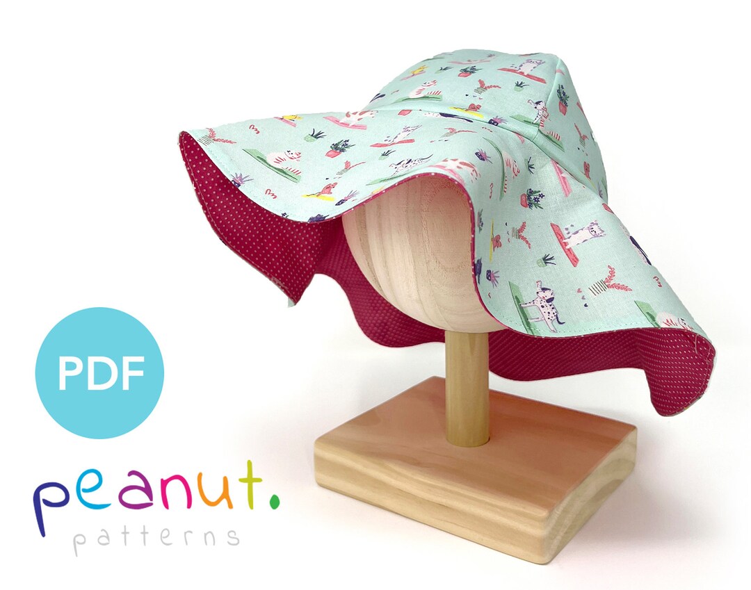 Reversible Large Brim Sun Hat Sewing Pattern • PDF Sewing Pattern ...