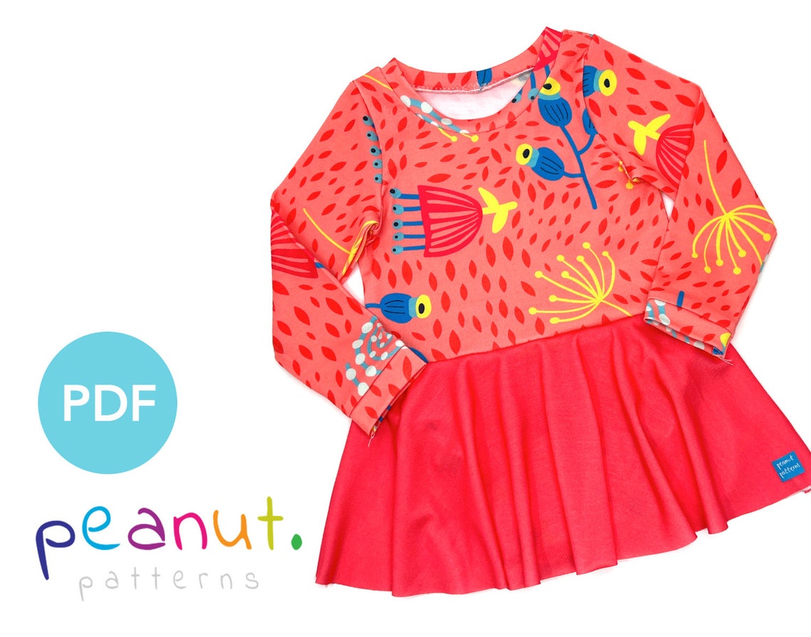 Long Sleeve Skirted Bodysuit Sewing Pattern • PDF Sewing Pattern • Baby ...