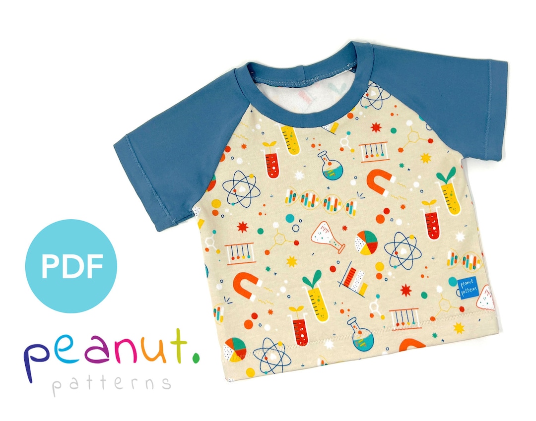 Short Sleeve Raglan Shirt Sewing Pattern • PDF Sewing Pattern • Baby ...