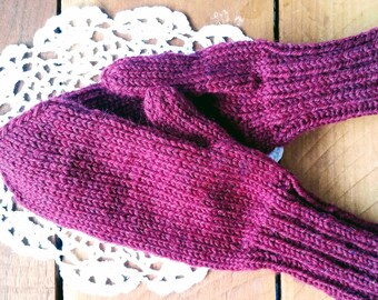 Womens maroon gloves | Etsy