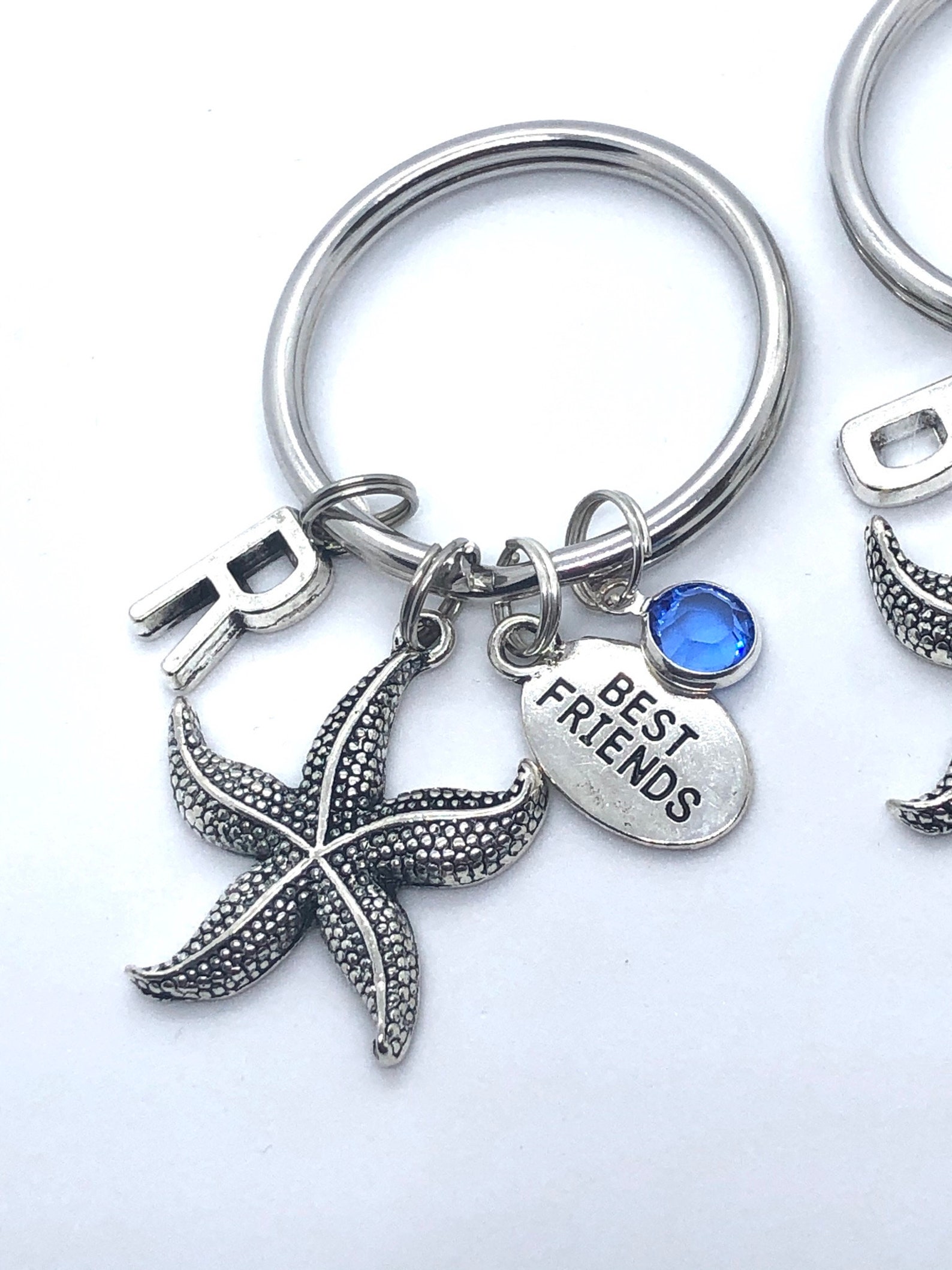 Best friend keychain for 2 matching keychains for friends | Etsy