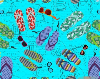 Flip Flops - Pink Background - Seamless Digital File - Etsy