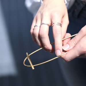 Large Bar Hair Pin - Solid Brass Hair Pin - Etsy