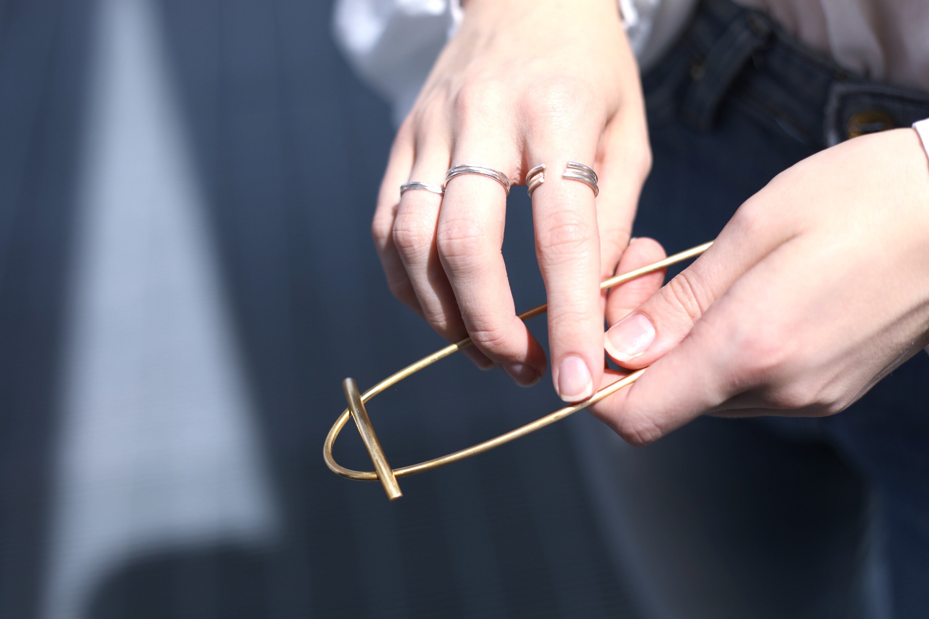 Large Bar Hair Pin Solid Brass Hair Pin Etsy