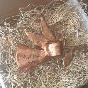 Petite Artist Made Chased Copper Angel Tree Topper - Etsy
