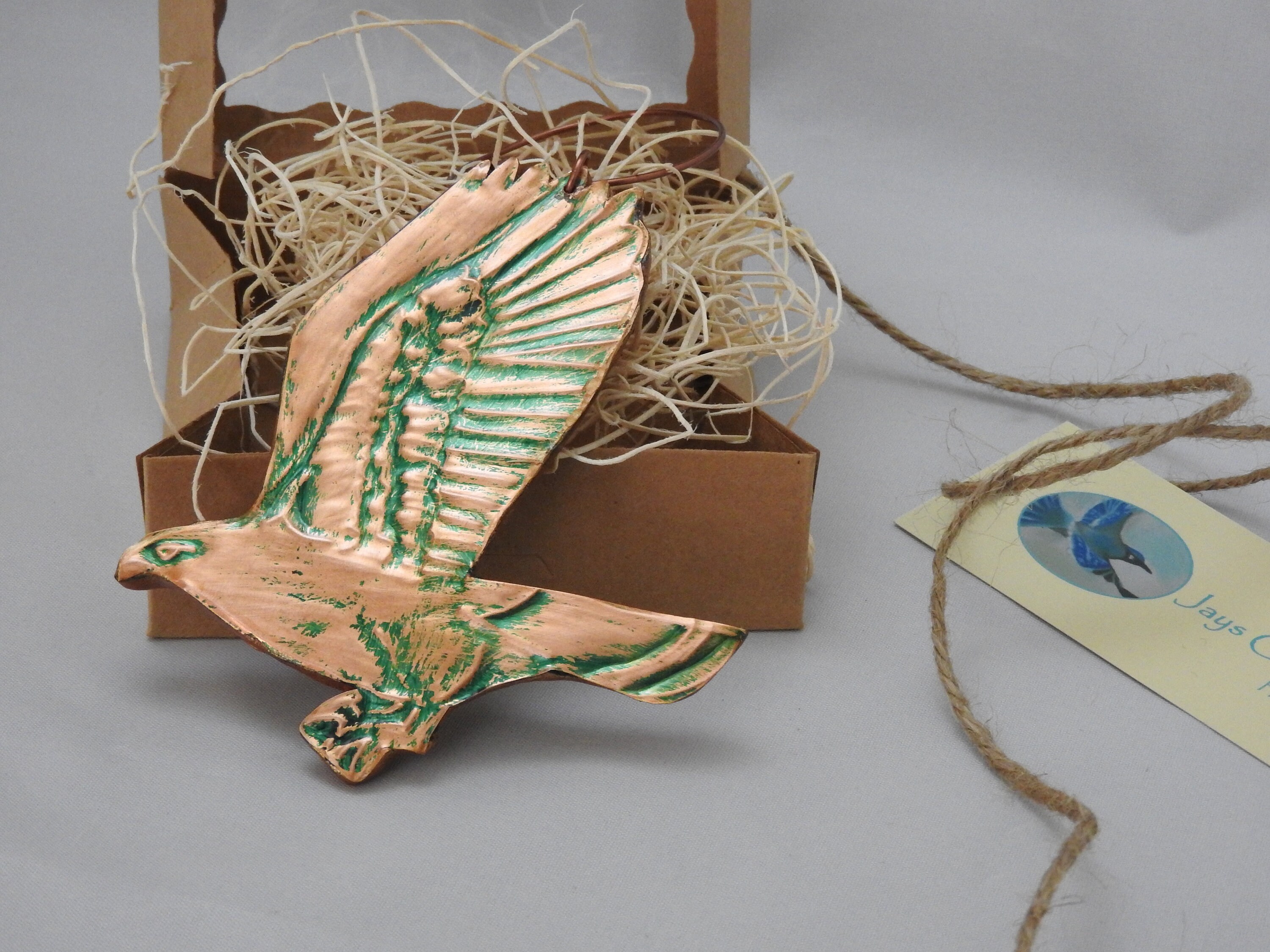 Desert Animal Series: Artist Made Chased Copper Red Tailed Hawk ...