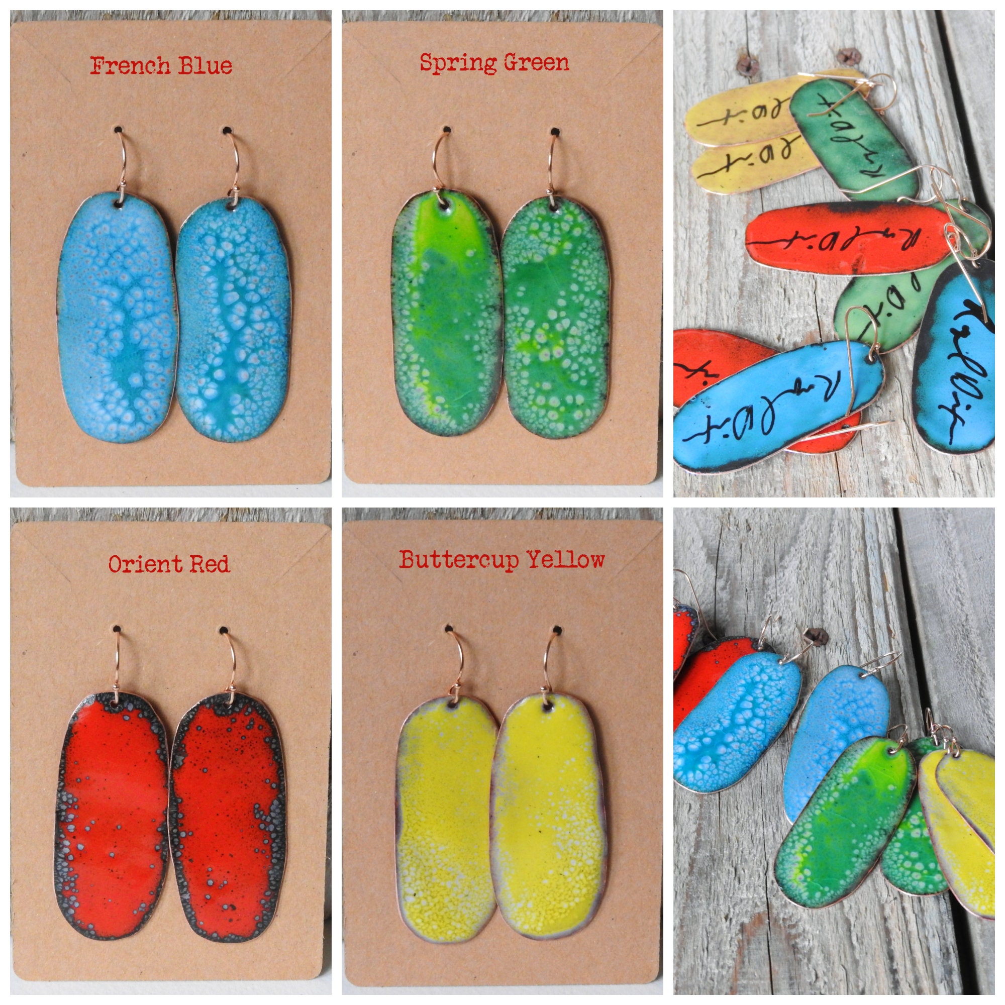 Girls Just Want to Have Fun Series: Handmade Copper Hammered Enamel ...