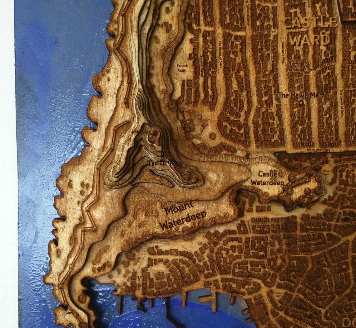 Waterdeep Topographic Map | Etsy