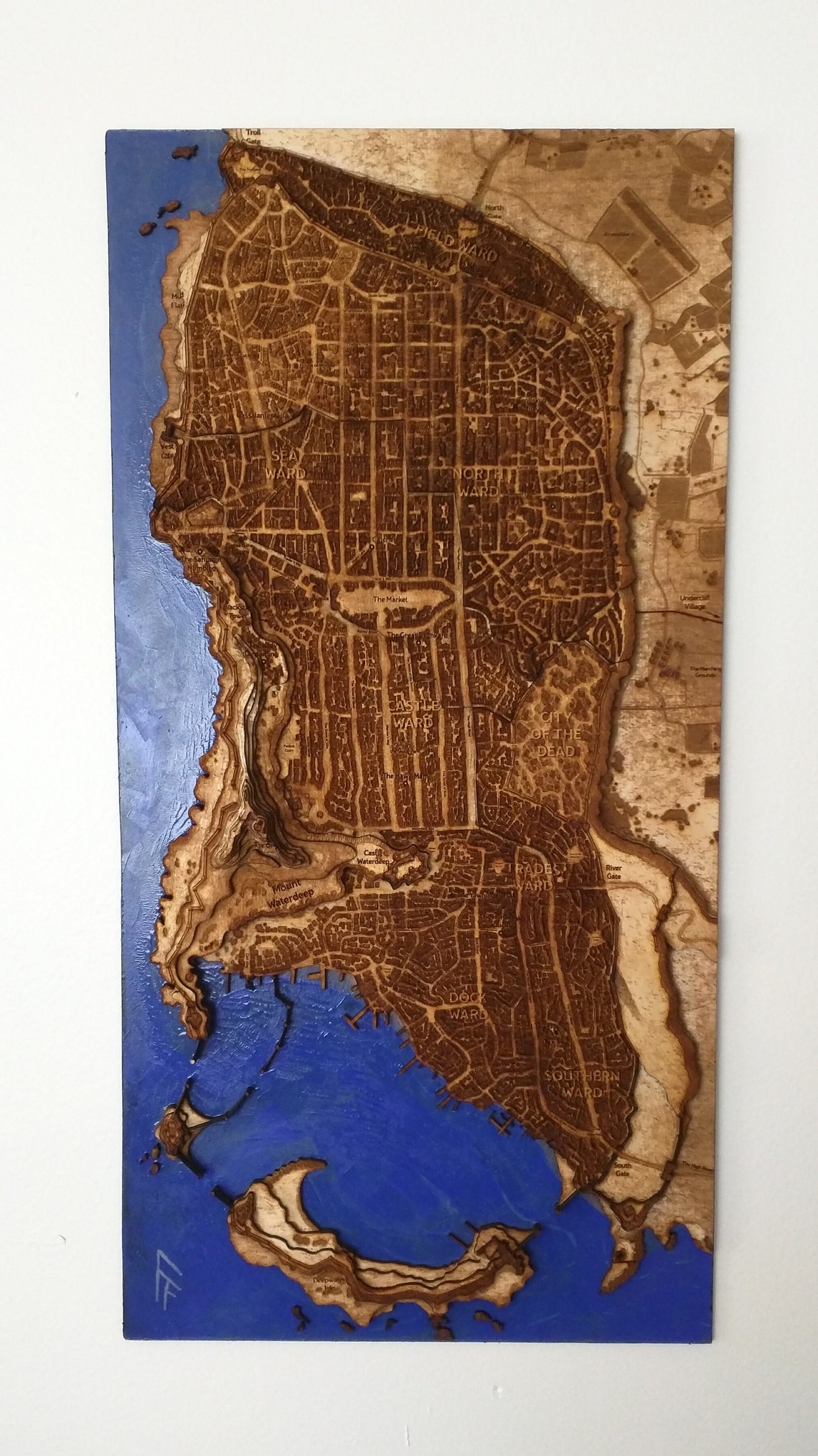 Waterdeep Topographic Map | Etsy