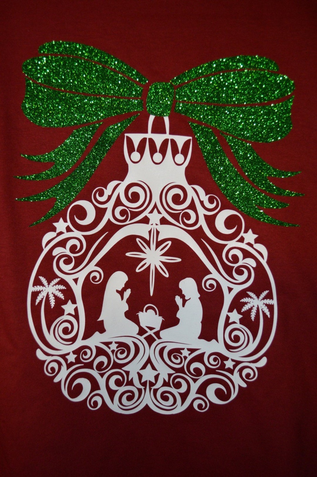 Long Sleeve Monogrammed Nativity Christmas Shirt - Etsy