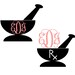 Mortar and Pestle , Pharmacy Tech Mortar and Pestle Monogrammed Vinyl ...