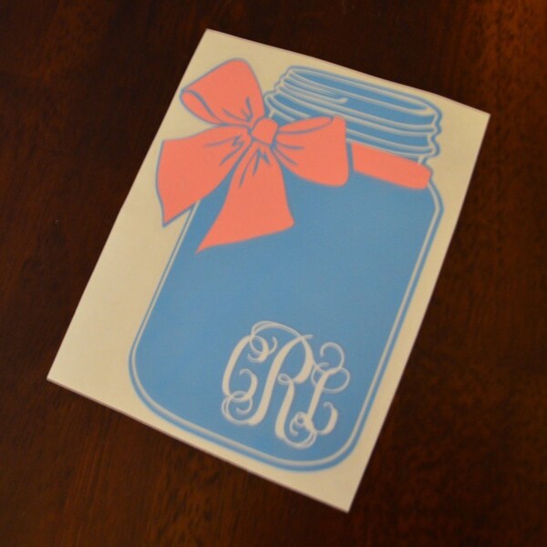 Mason Jar Monogram - Etsy