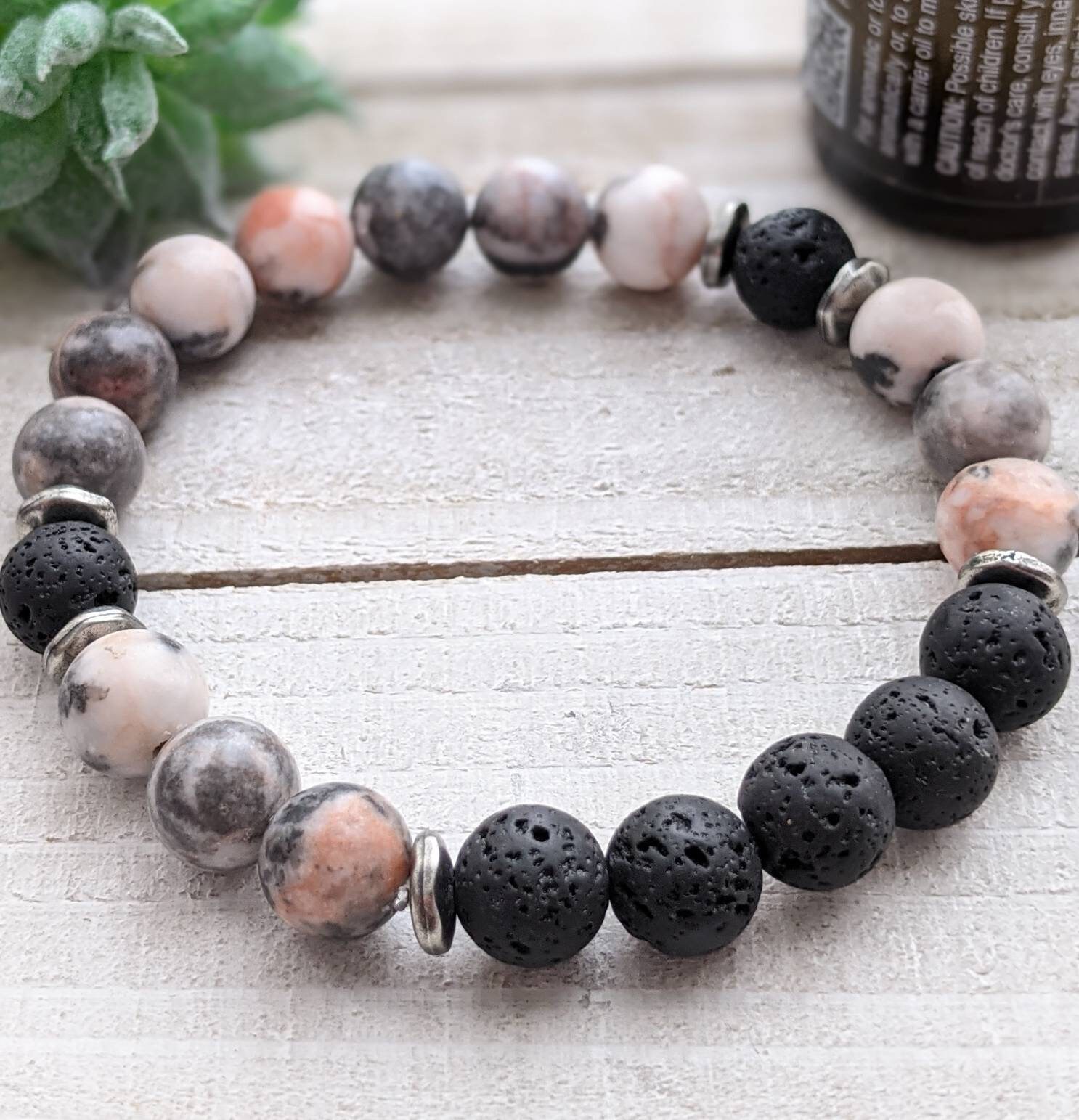 Aromatherapy bracelet, lava bead bracelet, gemstone bracelet, healing ...