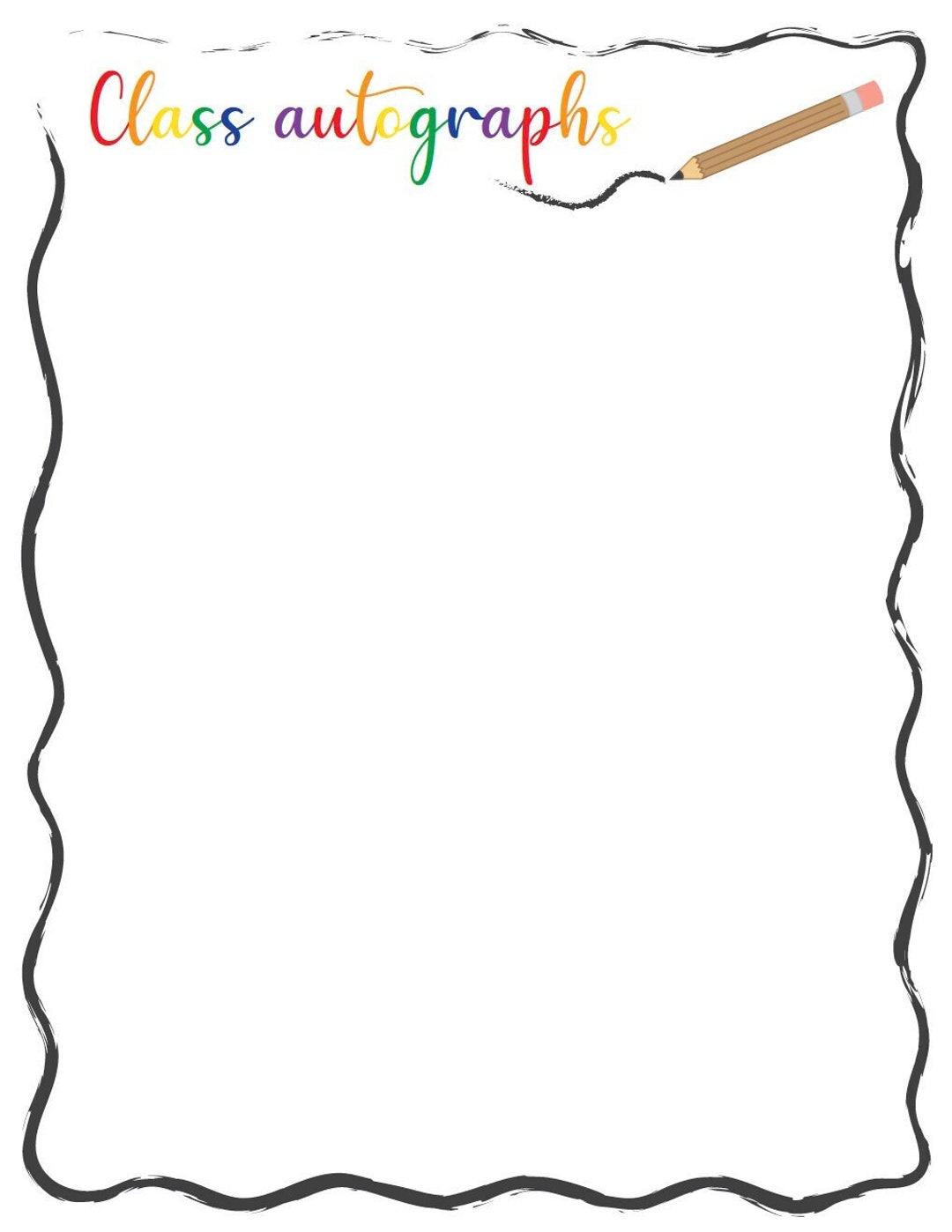 Class Autograph Page - Etsy