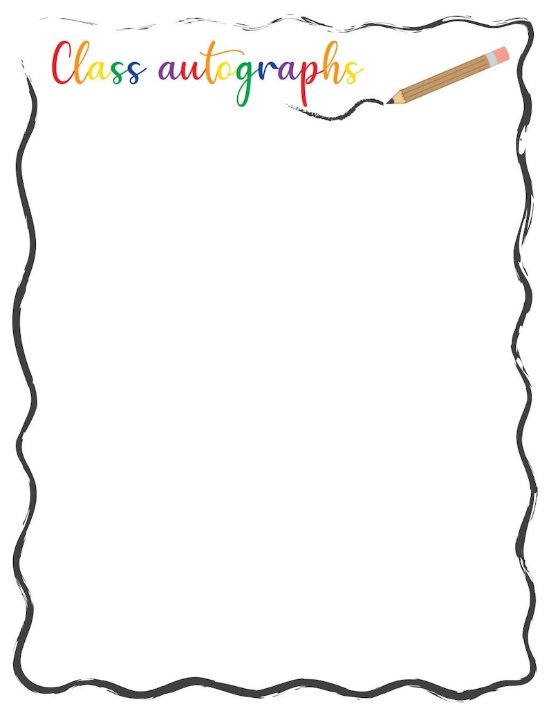 Class Autograph Page - Etsy