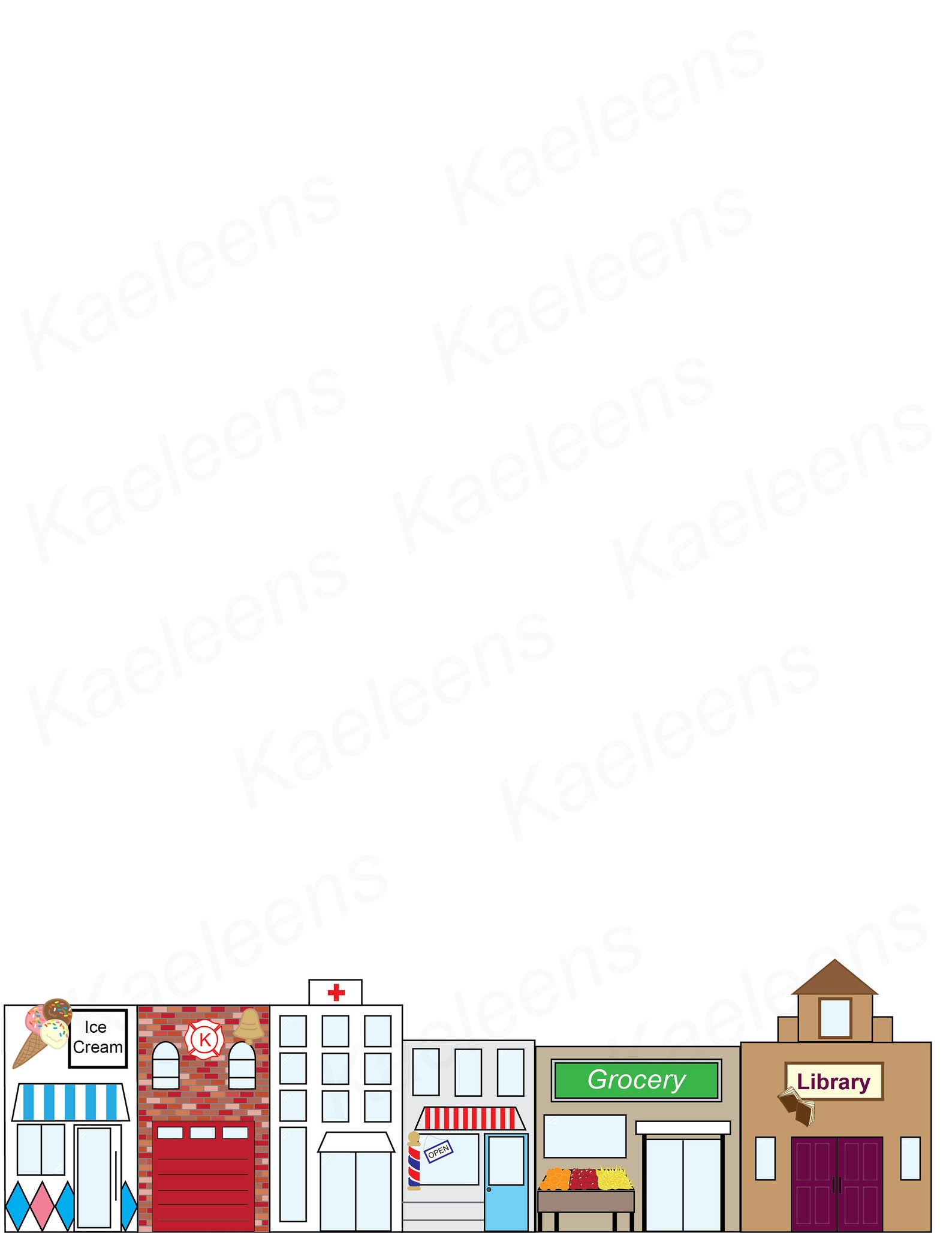 City Border or Road Border Template for Documents - Etsy