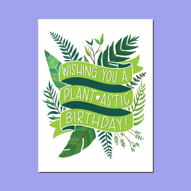 Plantastic Birthday Greeting Card - Etsy
