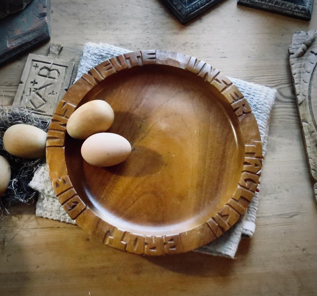 Vintage Wooden Bread Board German Serving Tray Kitchen Cutting Baking ...