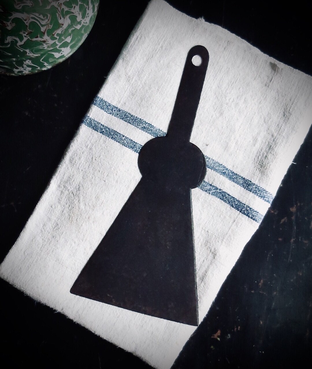 Antique Iron Spatula Paddle Pan Scraper Forged Metal Cookware Black - Etsy