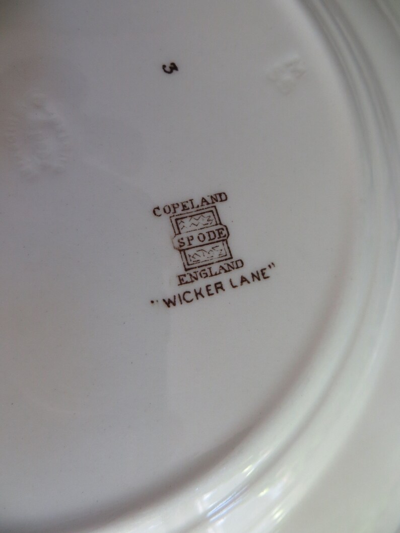 Vintage Lunch Plates Copeland Spode Salad Wicker Lane Dishes - Etsy