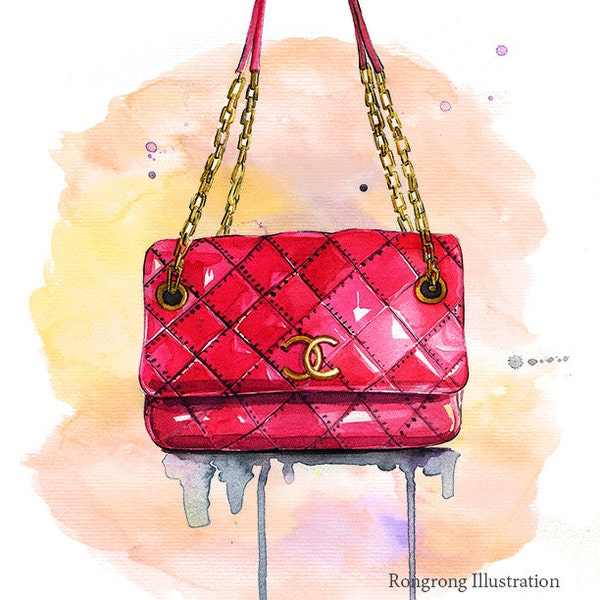 Chanel Bag Drawing - Etsy
