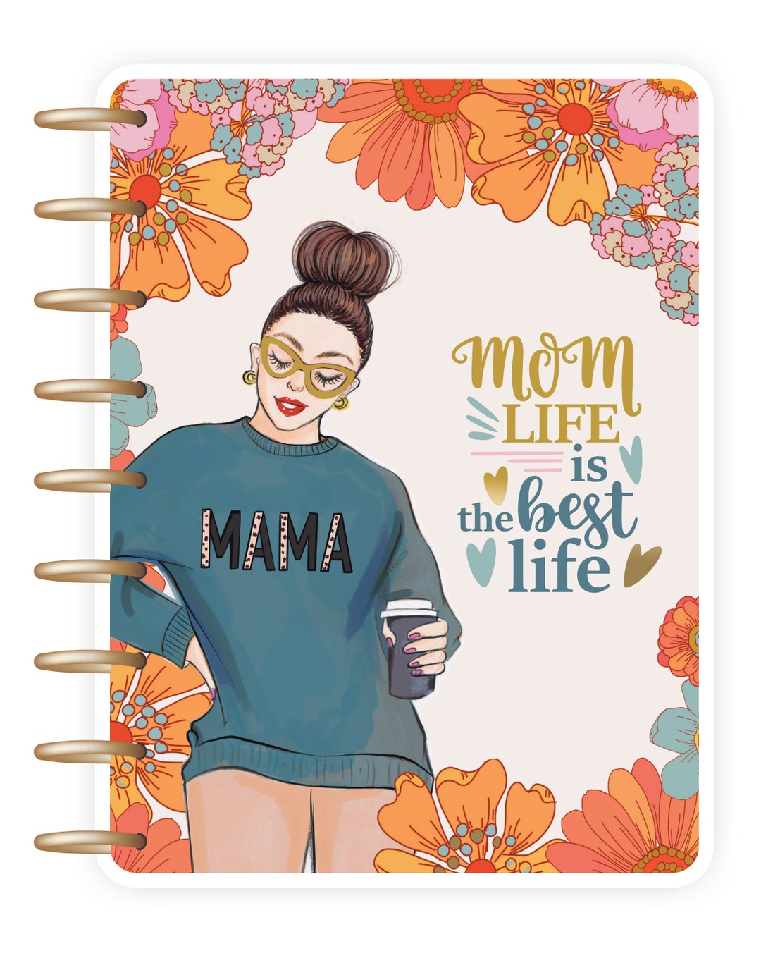 Mom Life Planner Cover | Motherhood Journal Cover | Aesthetic Planner ...