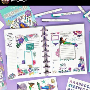 Mermaid Planner Sticker Pack Holographic Etsy