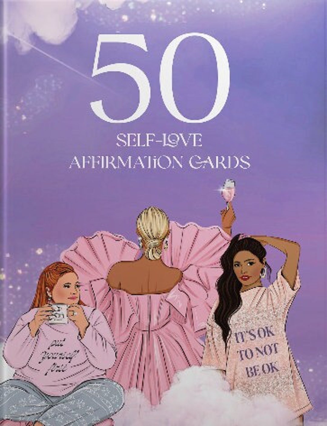 Rongrong Midnight Self Love Affirmation Cards Practice Self-care and Embark on a Self-discovery ...
