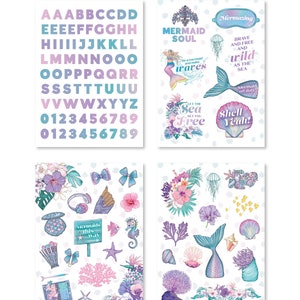 Mermaid Planner Sticker Pack Holographic Etsy