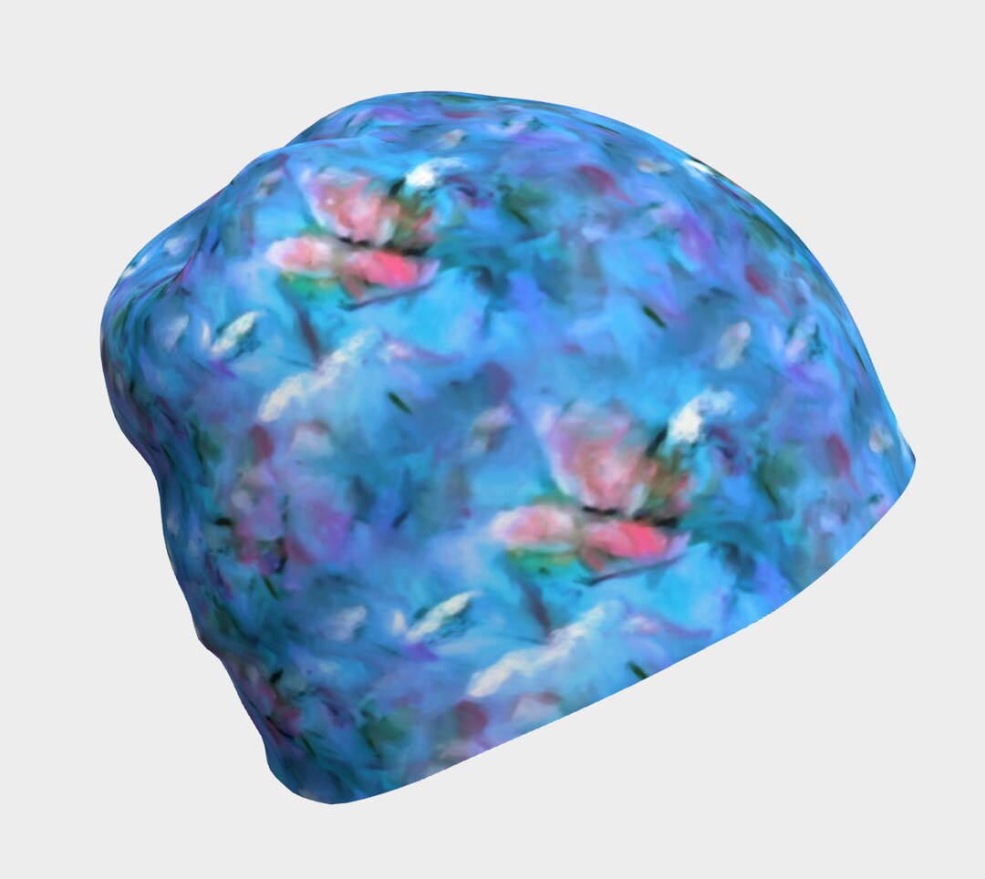 Butterfly Art Beanie: Soft Bamboo Chemo Cap, Impressionist Headwear ...