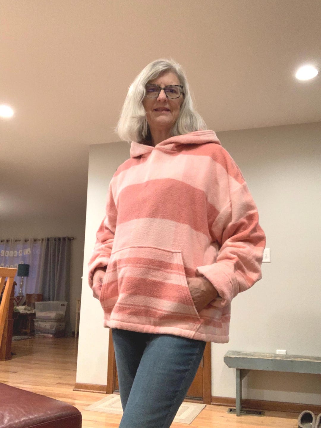 Upcycled Blanket Hoodie Crafted From a Vintage Stripe Wool Blanket ...