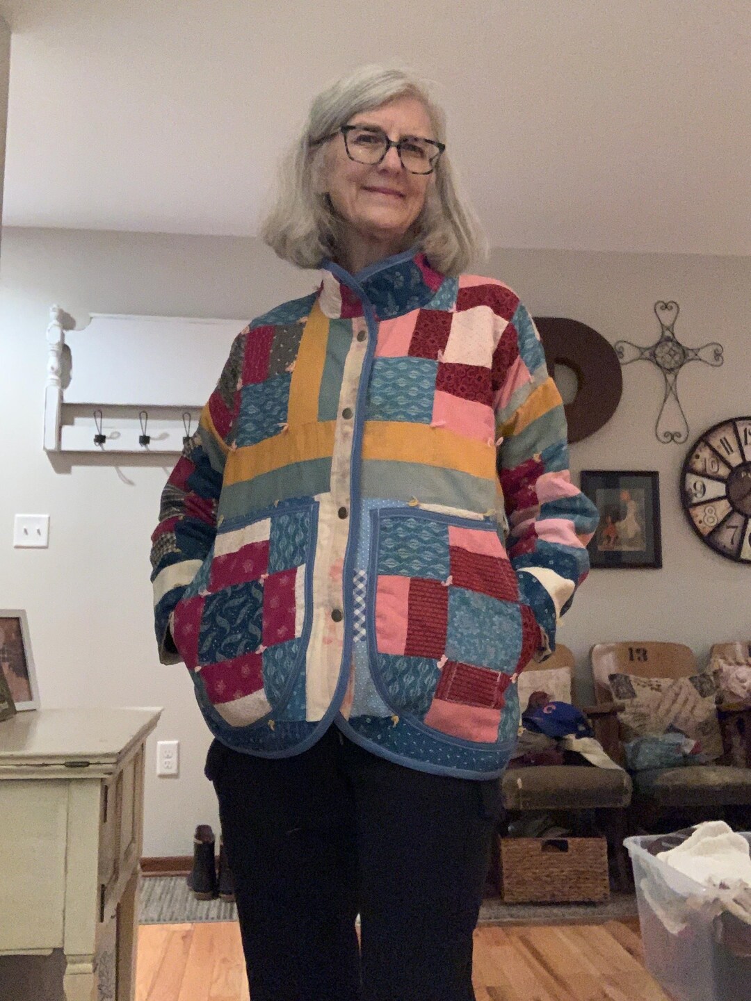 Upcycled Quilt Jacket Crafted From a Vintage Handmade Crazy Quilt SIZE ...